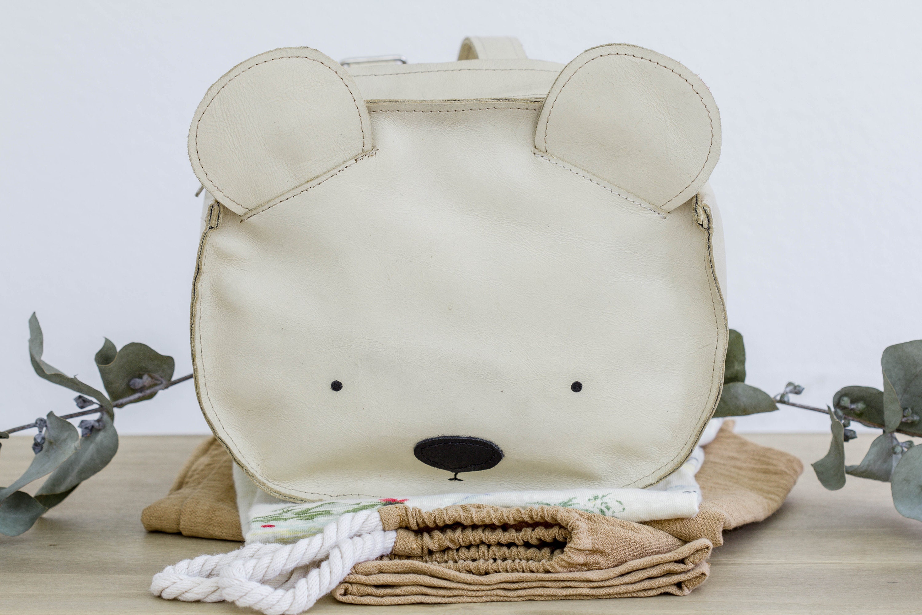 Personalized School Backpack Animal Design, Toddlers Leather Backpack ...