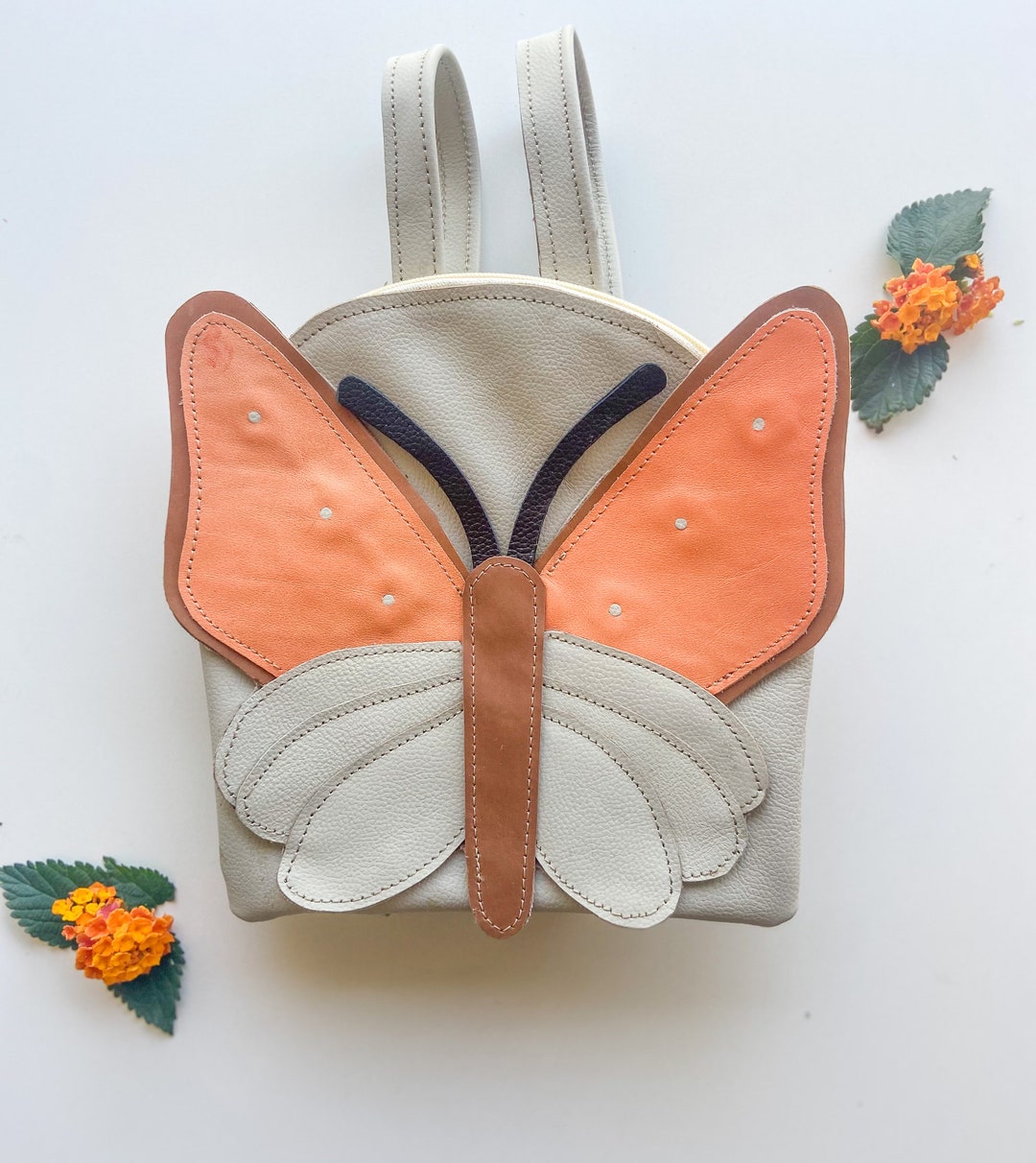 Butterfly Backpack, Personalised Leather Bag for Kids, Toddler Girls ...