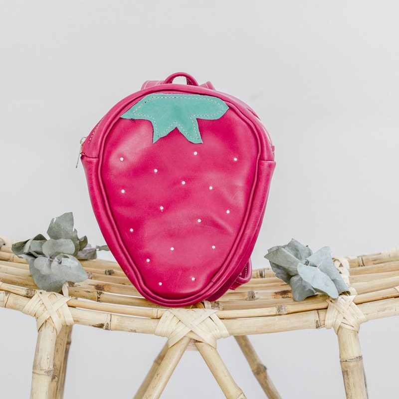 Strawberry Backpack for Girls - Etsy