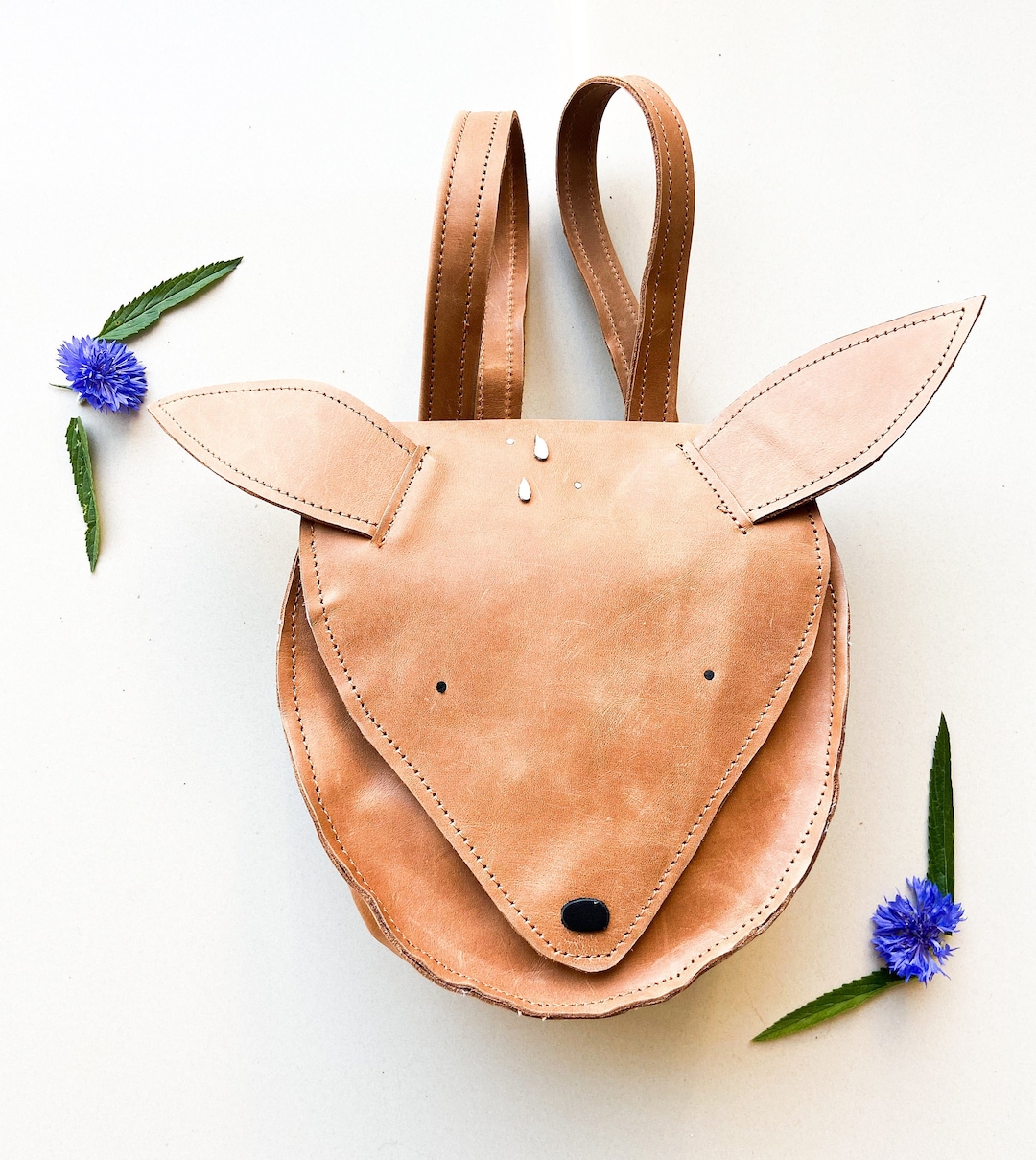 Children’s Backpack Leather Animal Shape, Cute Deer Backpack for ...