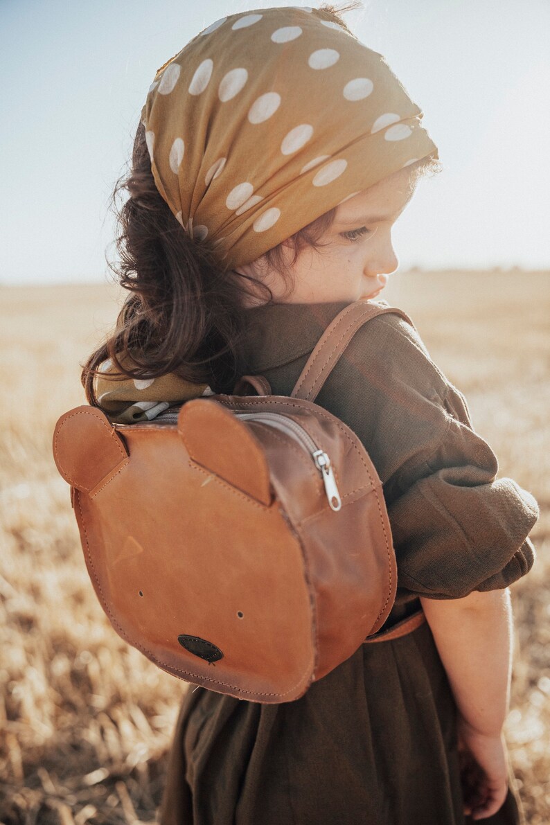 Personalized School Backpack Animal Design, Toddlers Leather Backpack ...