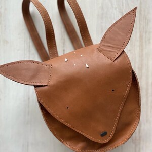 Children’s Backpack Leather Animal Shape, Cute Deer Backpack for ...