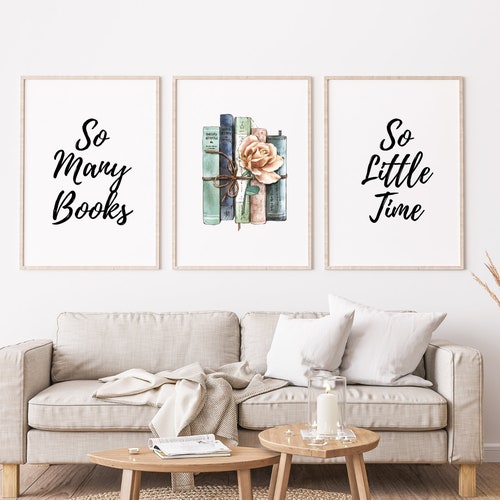 Book Stack Print Printable Wall Art Stack of Books - Etsy