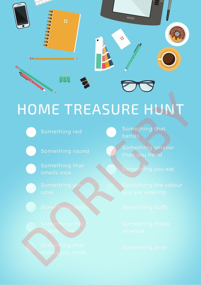 Downloadable Treasure Hunt for at Home Kids Download / - Etsy