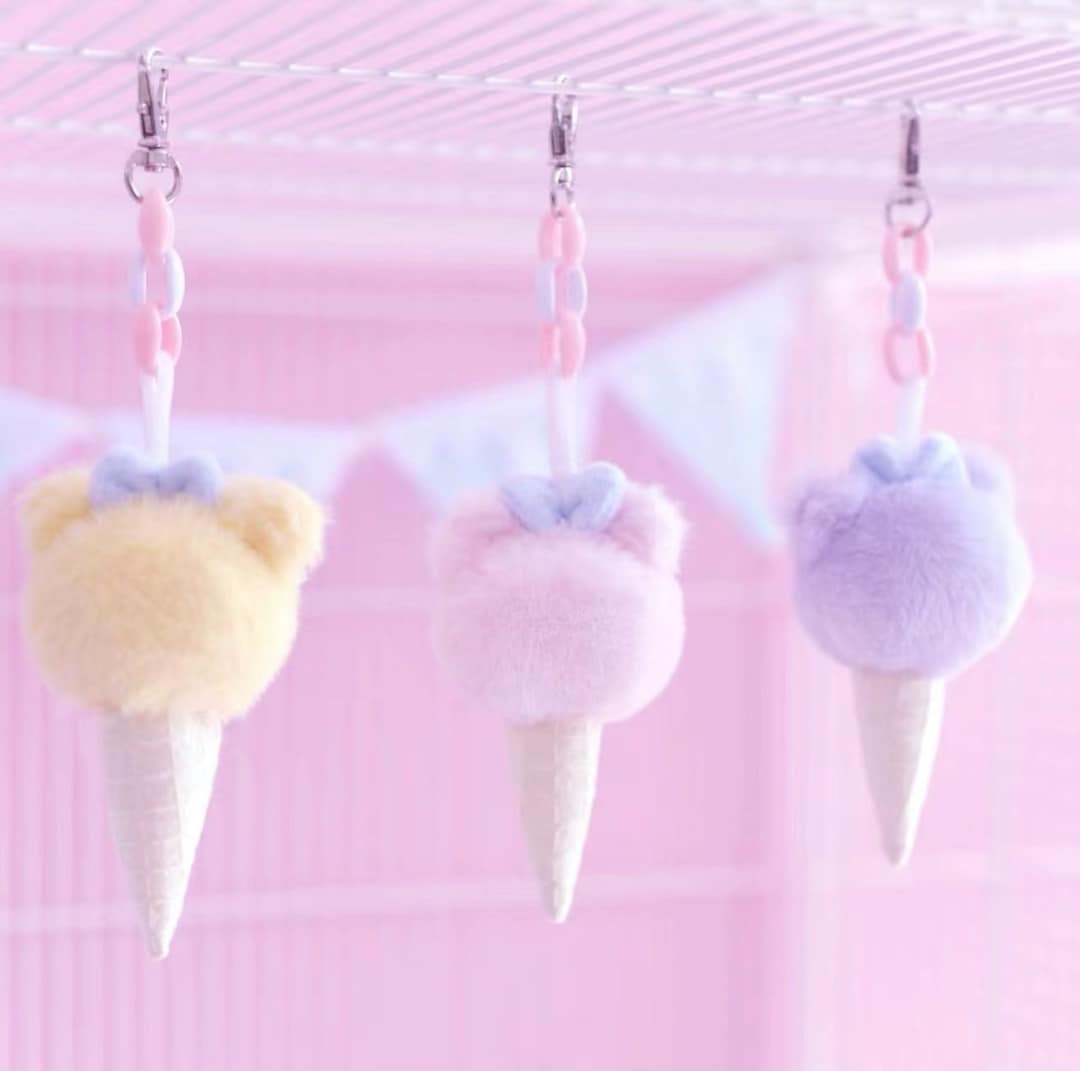 Handmade 3-piece Set Ice Cream Cage Decoration Accessories Pet Cushion ...