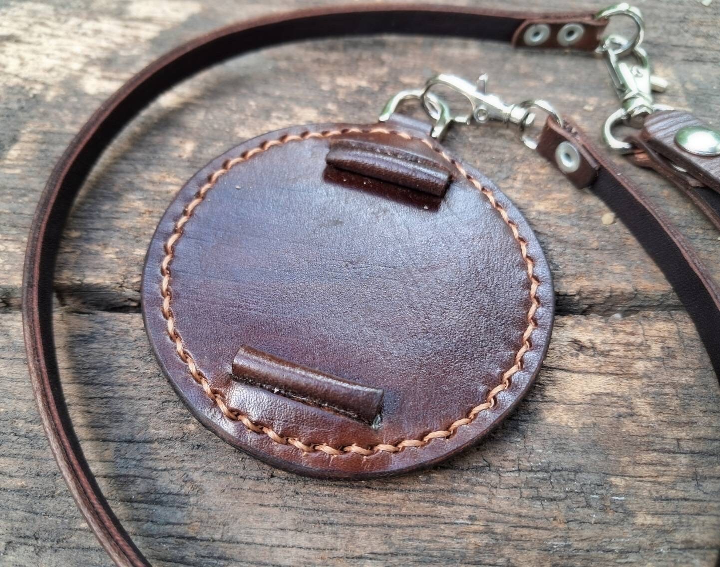 Handmade Leather Pocket Watch Saddle | Custom Vintage Holder - Etsy