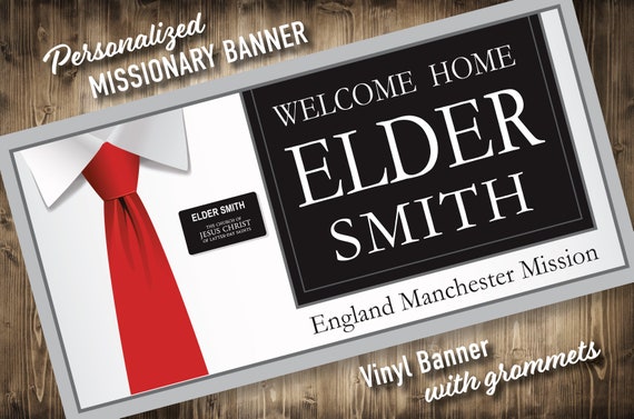 FREE SHIPPING Welcome Home Elder Banner for your returned missionary ...