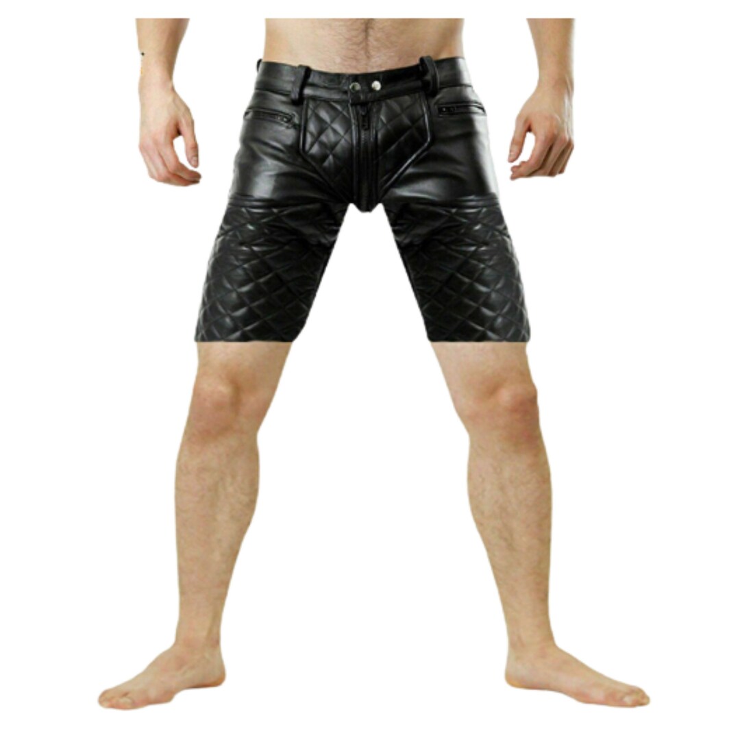 Short Biker Chaps Men Leather Chaps Cafe Racer Chaps - Etsy