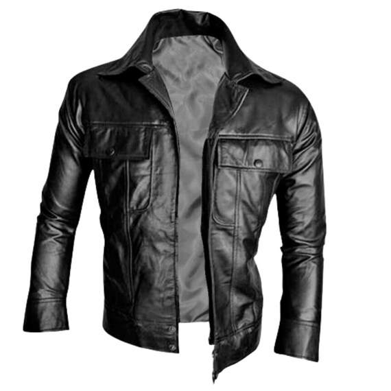 Racing Jacket Black Leather Jacket Mens Leather Jacke Mens - Etsy