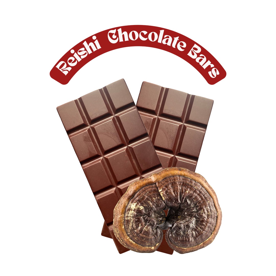 Reishi Mushroom Chocolate Bars Pack of 2 Dark Chocolate With Reishi ...