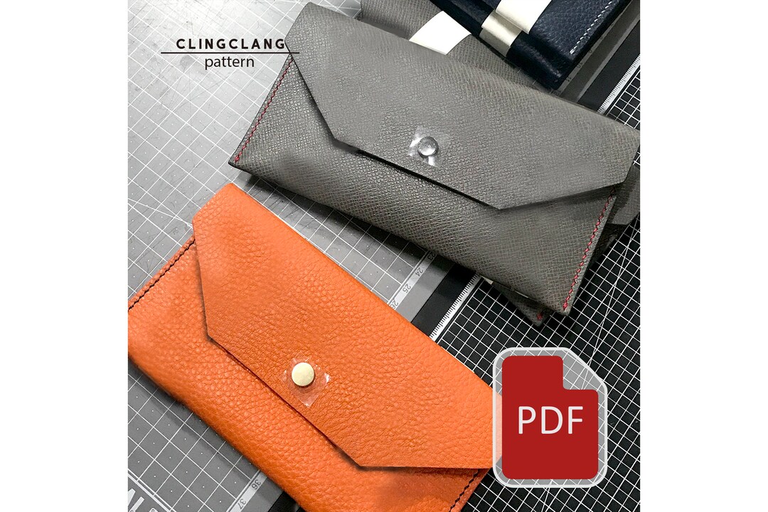 Cash Stuffing Wallet With Stitching Holes | Leather Envelope PDF ...