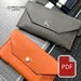 Pdf Template - Envelope Pouch Wallet - Clutch - Leather Craft - Pattern ...