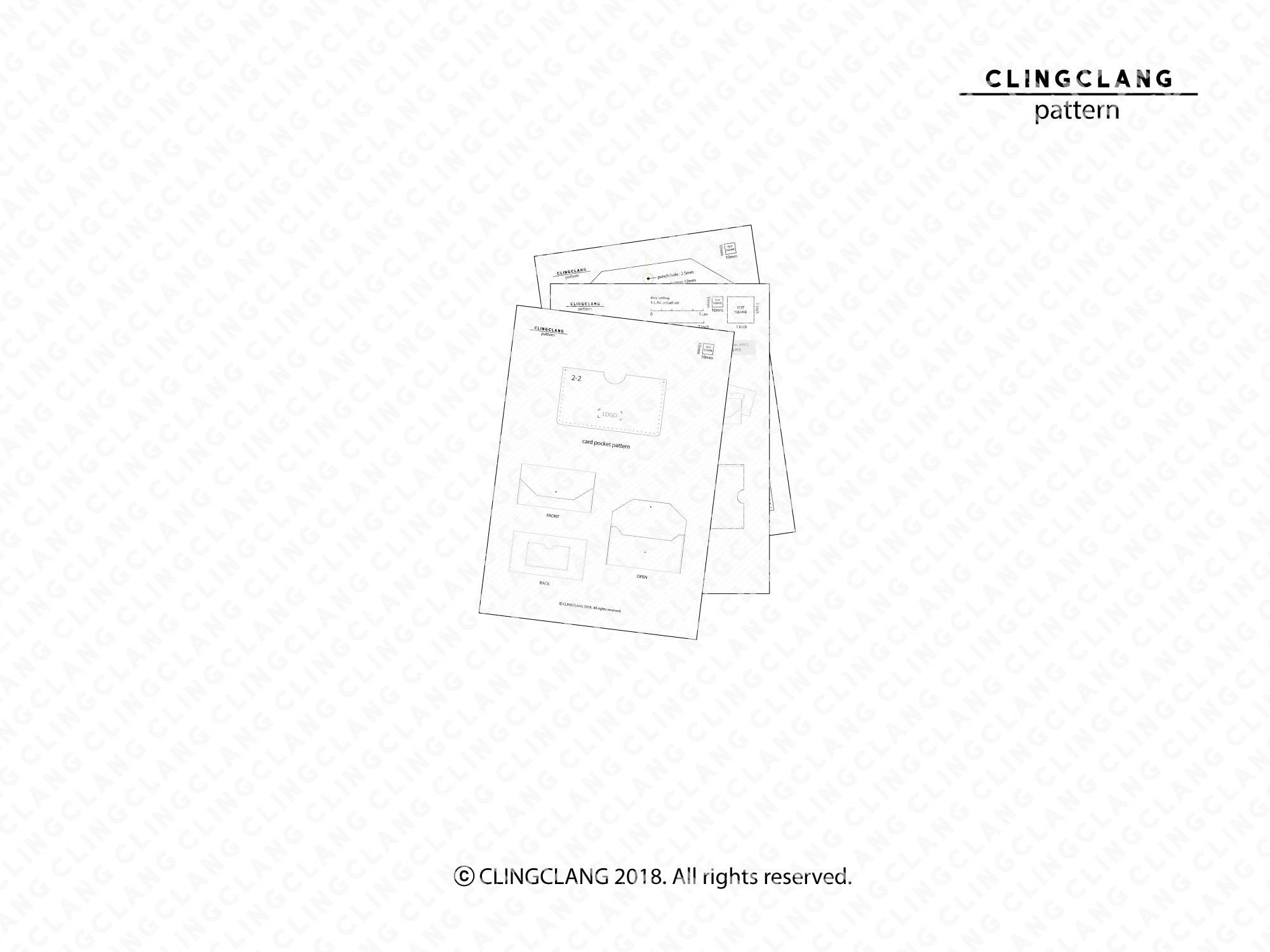 Pdf Template - Envelope Pouch Wallet - Clutch - Leather Craft - Pattern ...