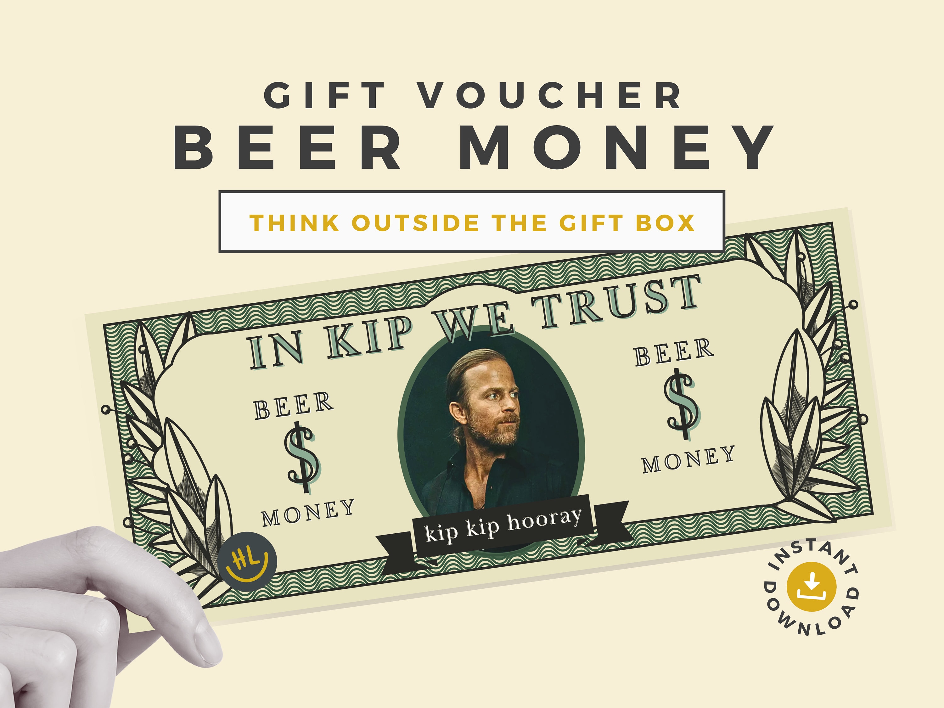 Beer Money Ticket Voucher Instant Download Gift Voucher Kip Moore Happy ...