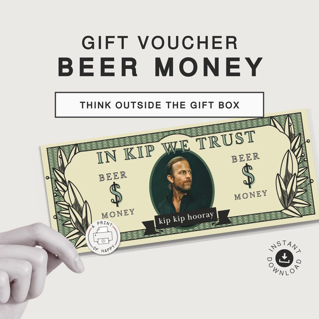 Beer Money Ticket Voucher | Instant Download Gift Voucher | Kip Moore ...