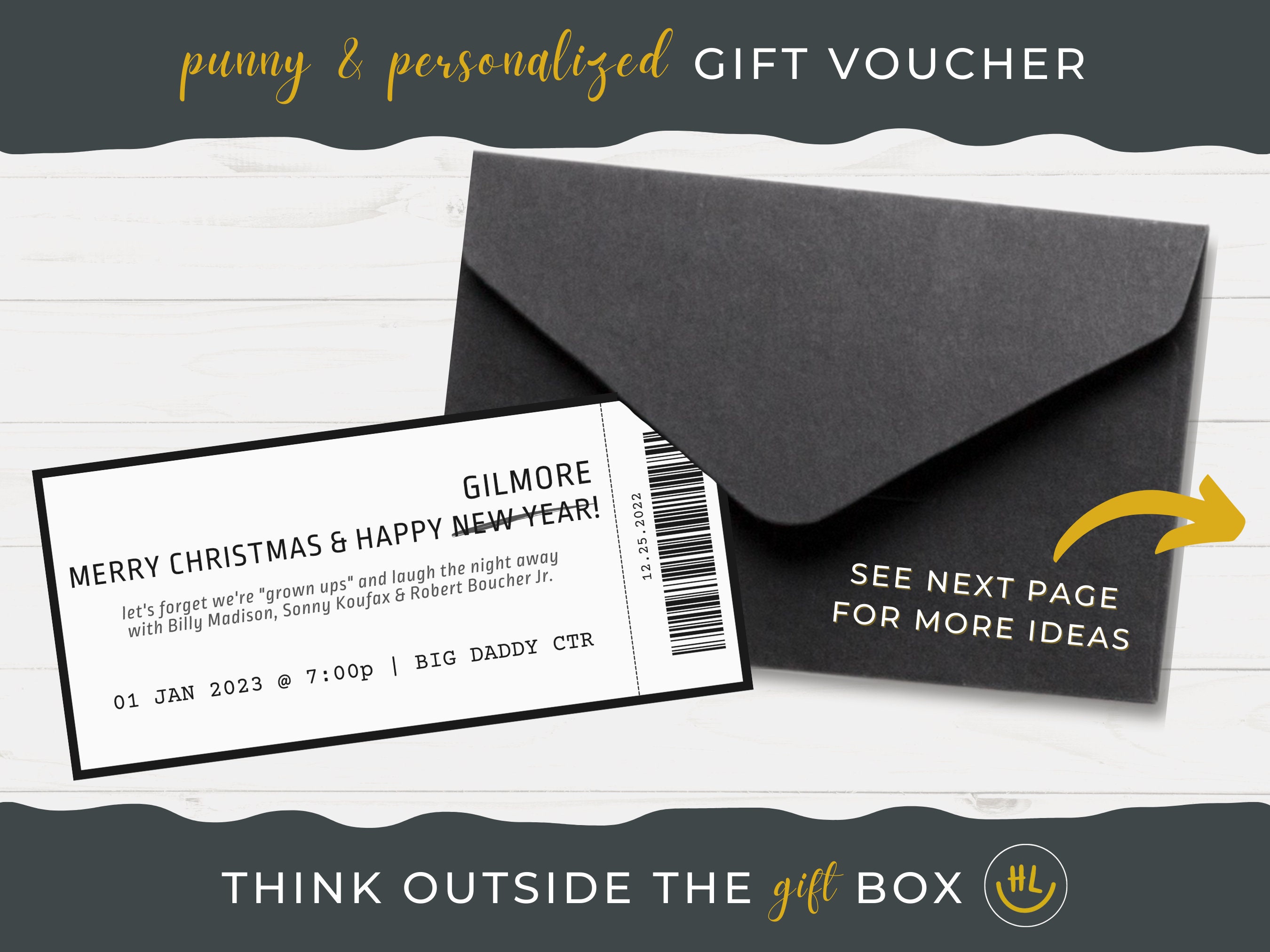 Custom Ticket Voucher Personalized & Punny Ticket Made to Order - Etsy