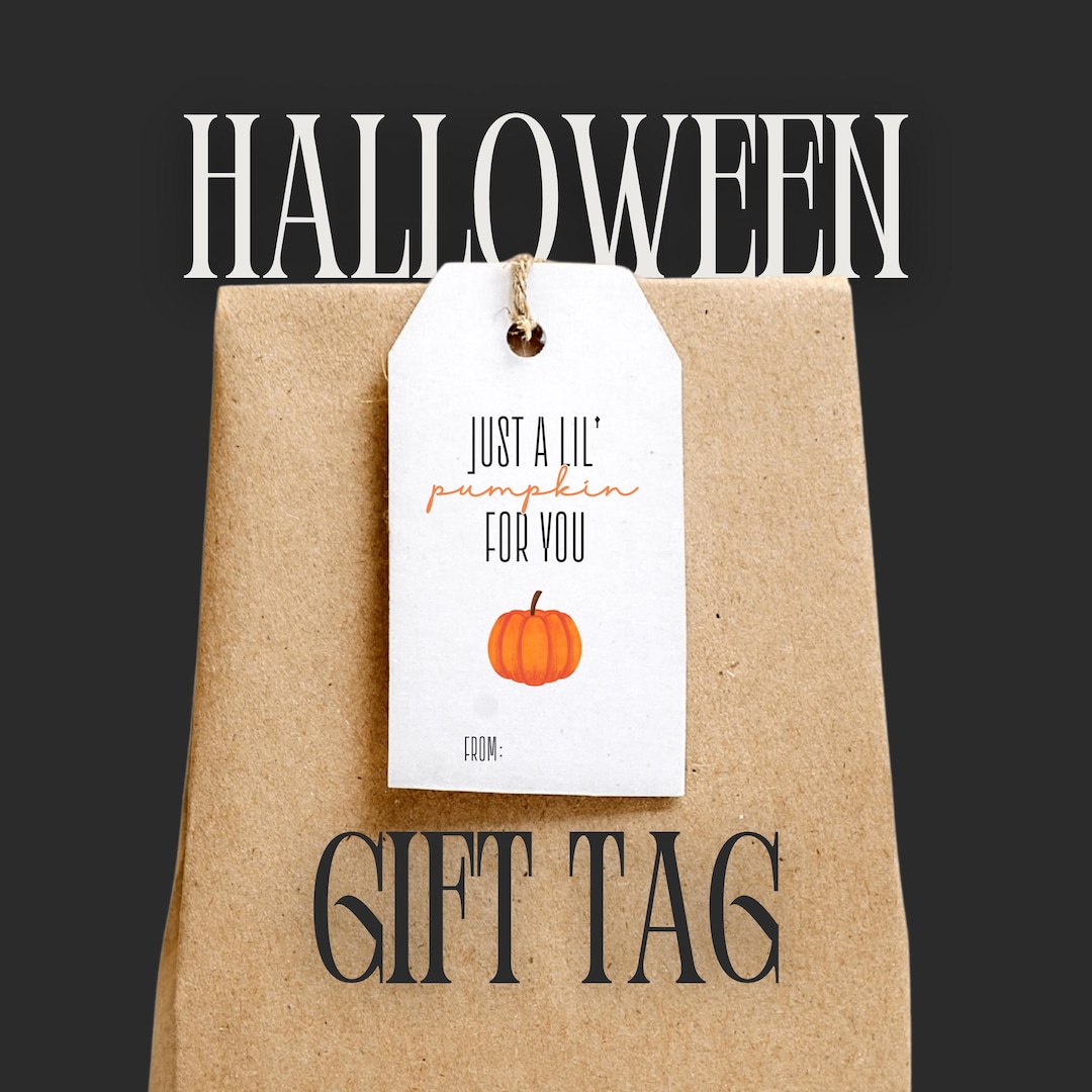 Lil' Pumpkin Gift Tag / Fall Gift Tag / Halloween Basket Tag / Digital ...