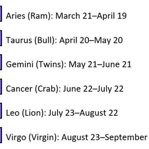 Zodiac Sign Window Decal Astrology Sign Car Decal Car | Etsy
