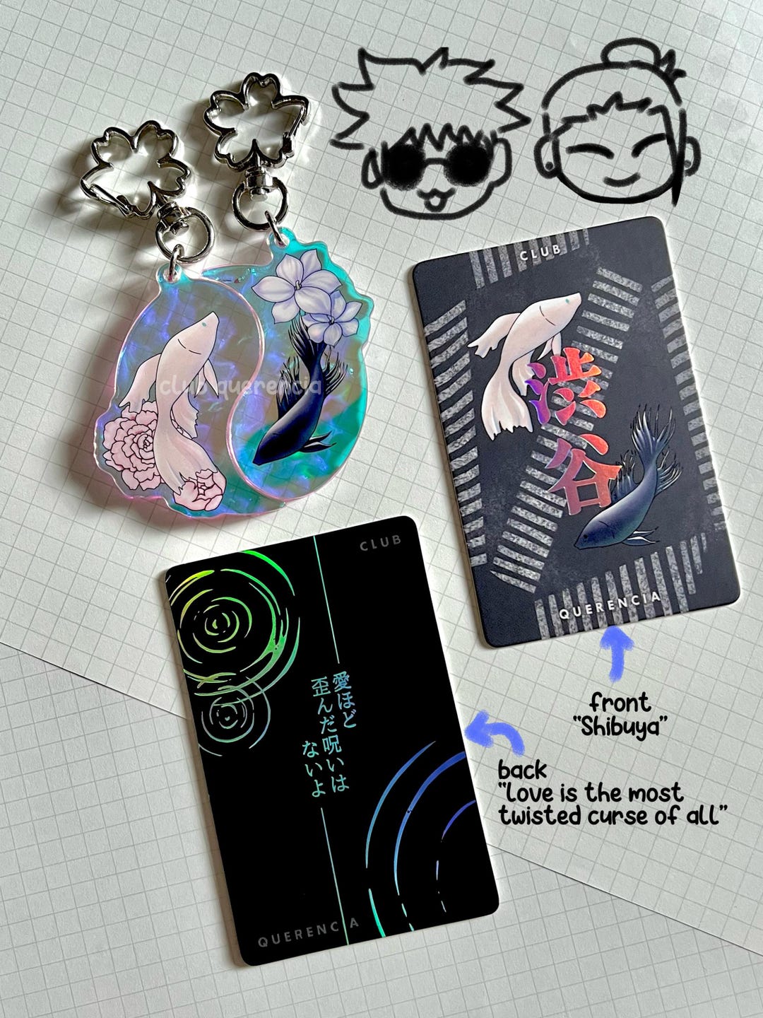 Gojo Geto Keychain Set - Etsy