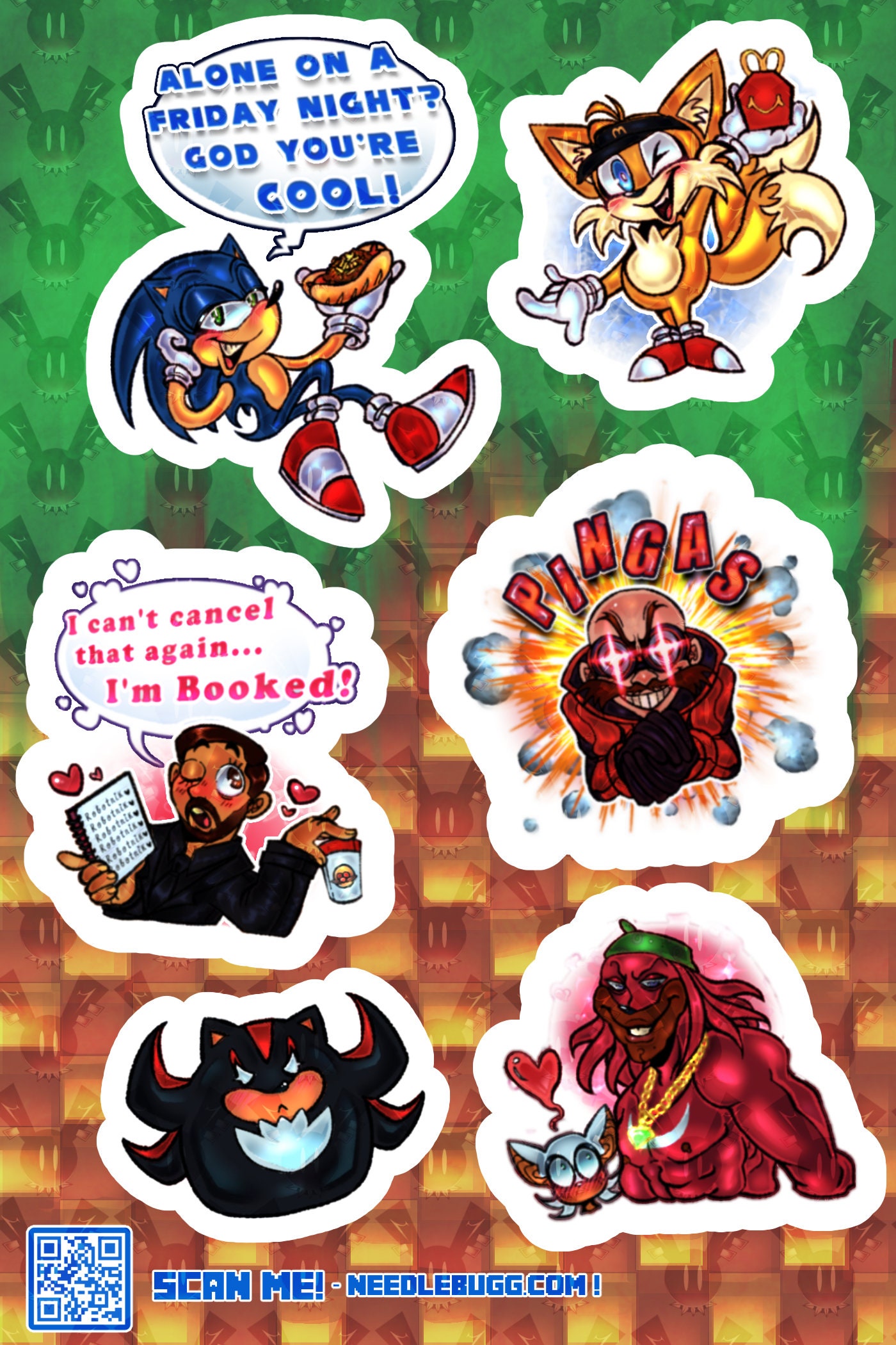 Sonic Funny Meme Sticker Sheet - Etsy