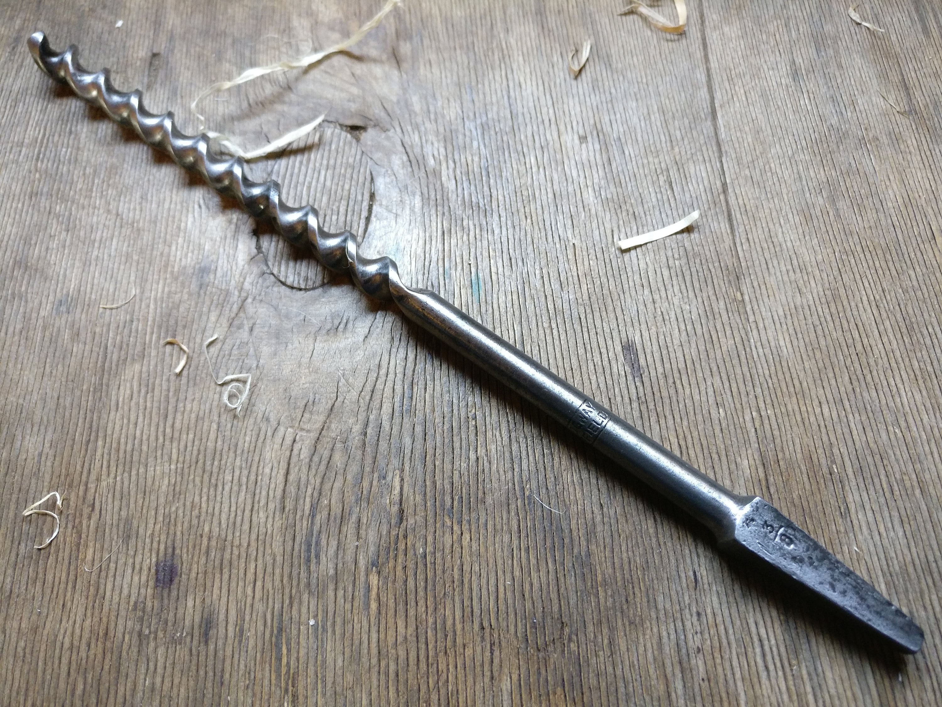 Vintage Auger 3/8" Diameter Bit, Wm. Ridgeway, Sheffield England ...