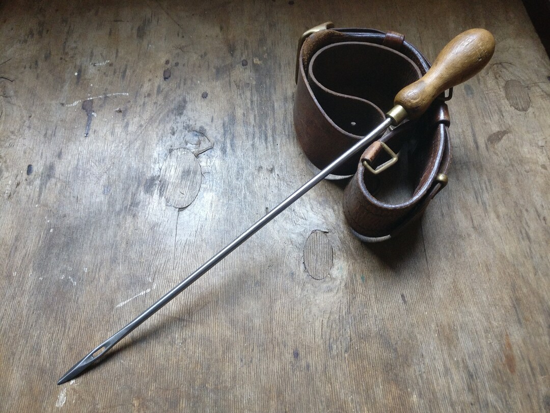 Vintage Leather Workers/saddlers Long Seat Awl, Beautiful Wooden Handle ...