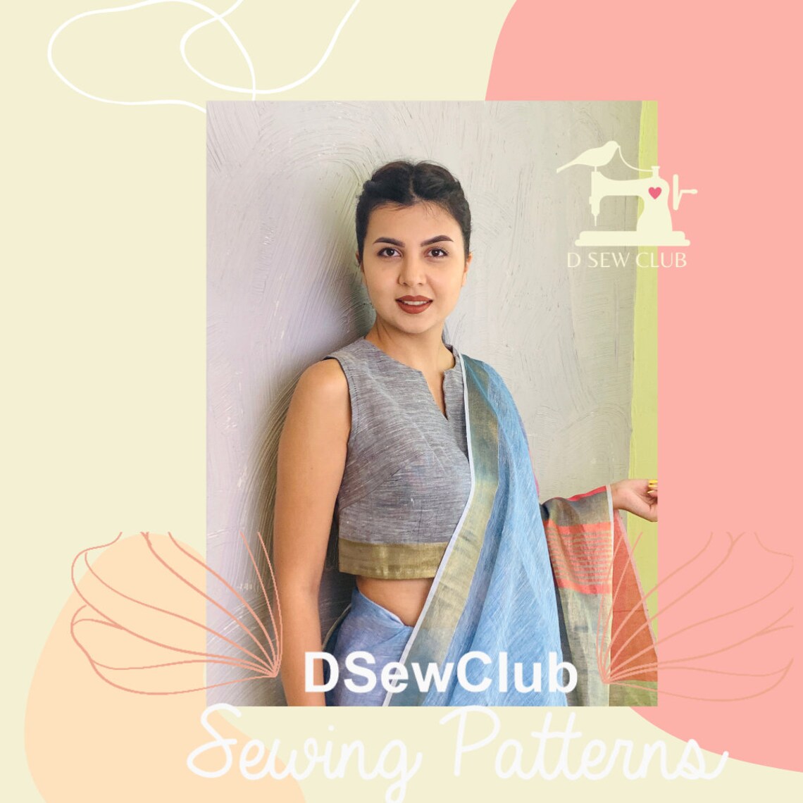 Saree-blouse-sewing-pattern-sb04 - Etsy