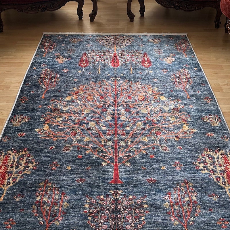 Blue Persian Rug - Etsy