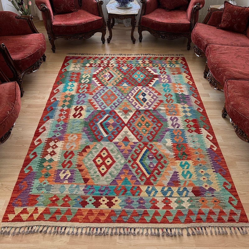 Afghan Kilim Rug - Etsy