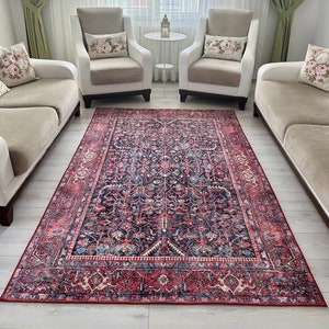 Vintage Red Rug 8x10, Red Kilim Rug 8x10, Tribal Red Area Rug 8x10 ...