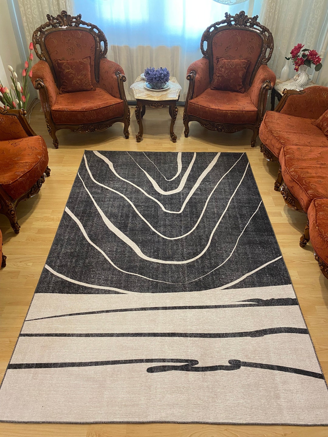 Contemporary Rug 8x10, Modern Cabin Rug, Geometric Area Rug 9x12 ...
