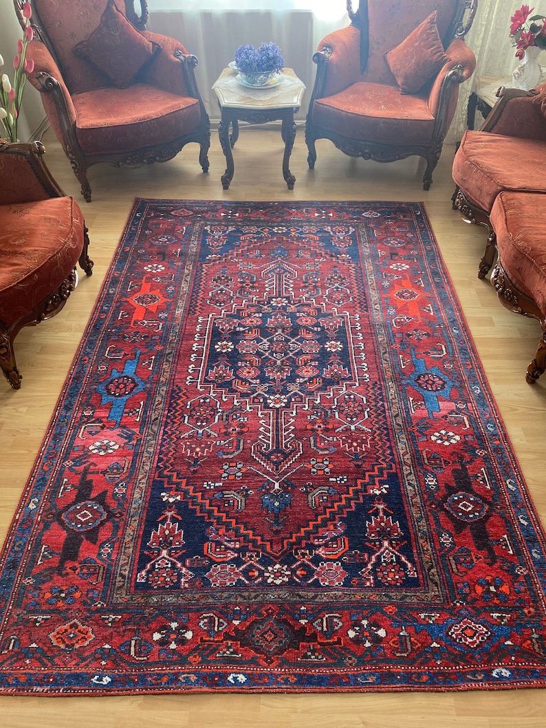 Customized Rug Turkish Kilim Rug 7x9 Heriz Pattern Oriental - Etsy