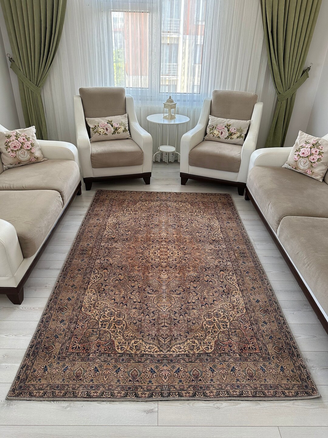 Brown Rug 8x10, Tumbled Pattern Rug 8x10, Brown Oriental Kilim Rug 8x10 ...