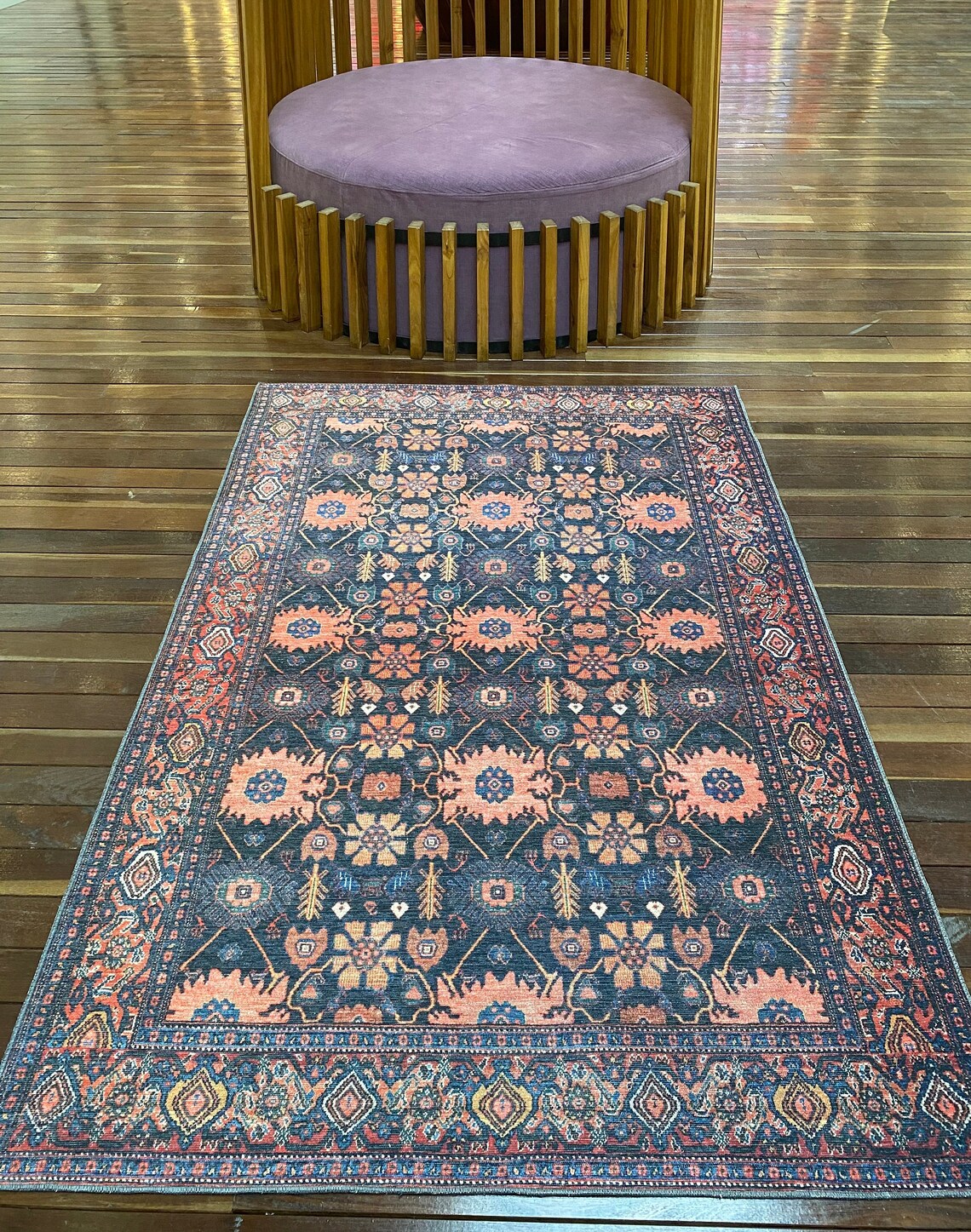 Black Pink Rug 8x10 Pinkish Orange Rug Turkish Rug 8x10 - Etsy