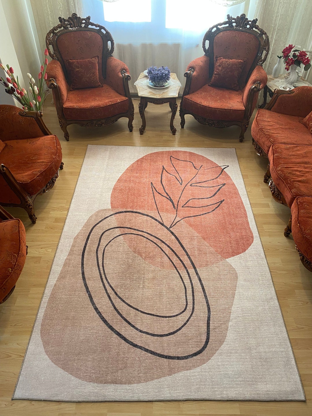 Contemporary Rug, Modern Geometric Rug, Groovy Rug, Nordic Rug, Rugs ...