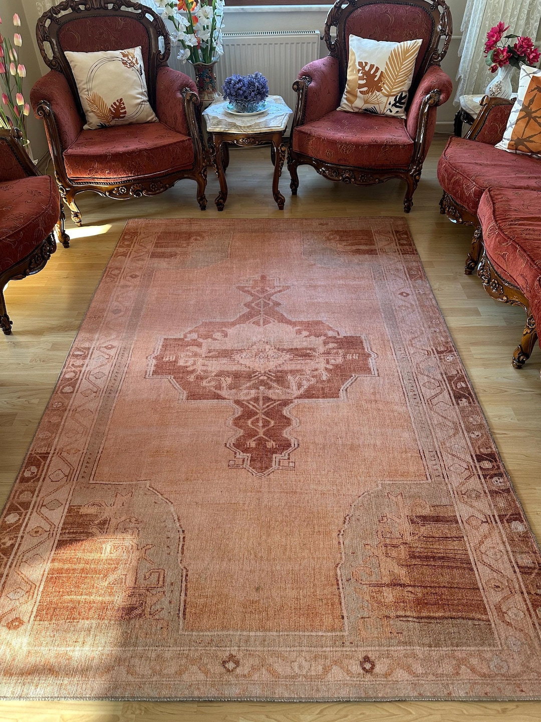 Regional Ethnic Pattern Rug 8x10, Traditional Beige Kilim Rug 6x9 ...