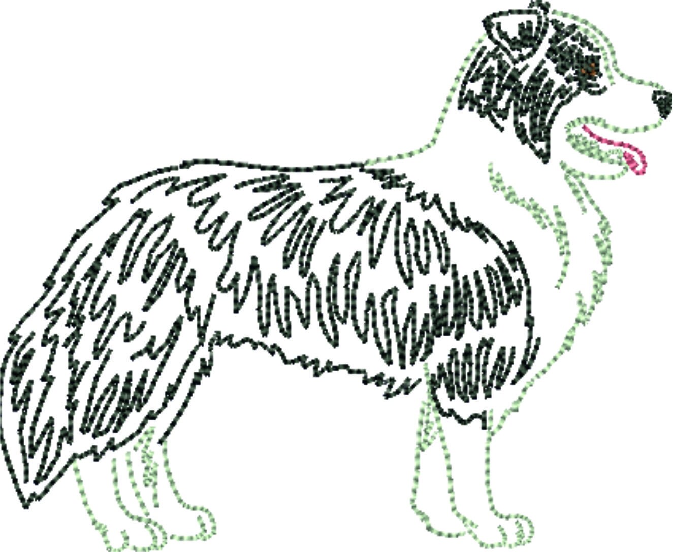 ITH Impfpasshülle Border Collie Stickdatei 13 x 18 cm Rahmen - Etsy ...