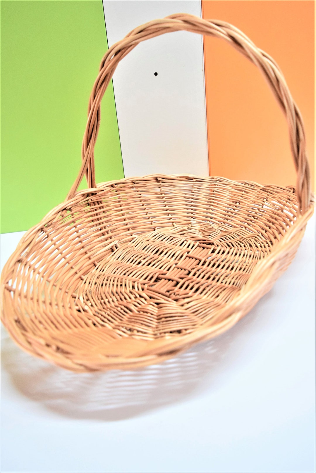 Flower Gathering Basket, Wicker Basket, Woven Basket, Willow Basket ...