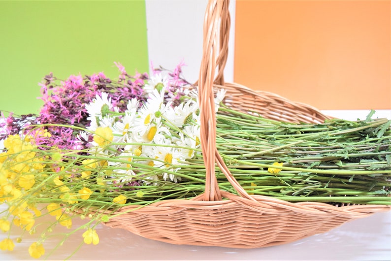 Flower Gathering Basket Wicker Basket Woven Basket Willow - Etsy