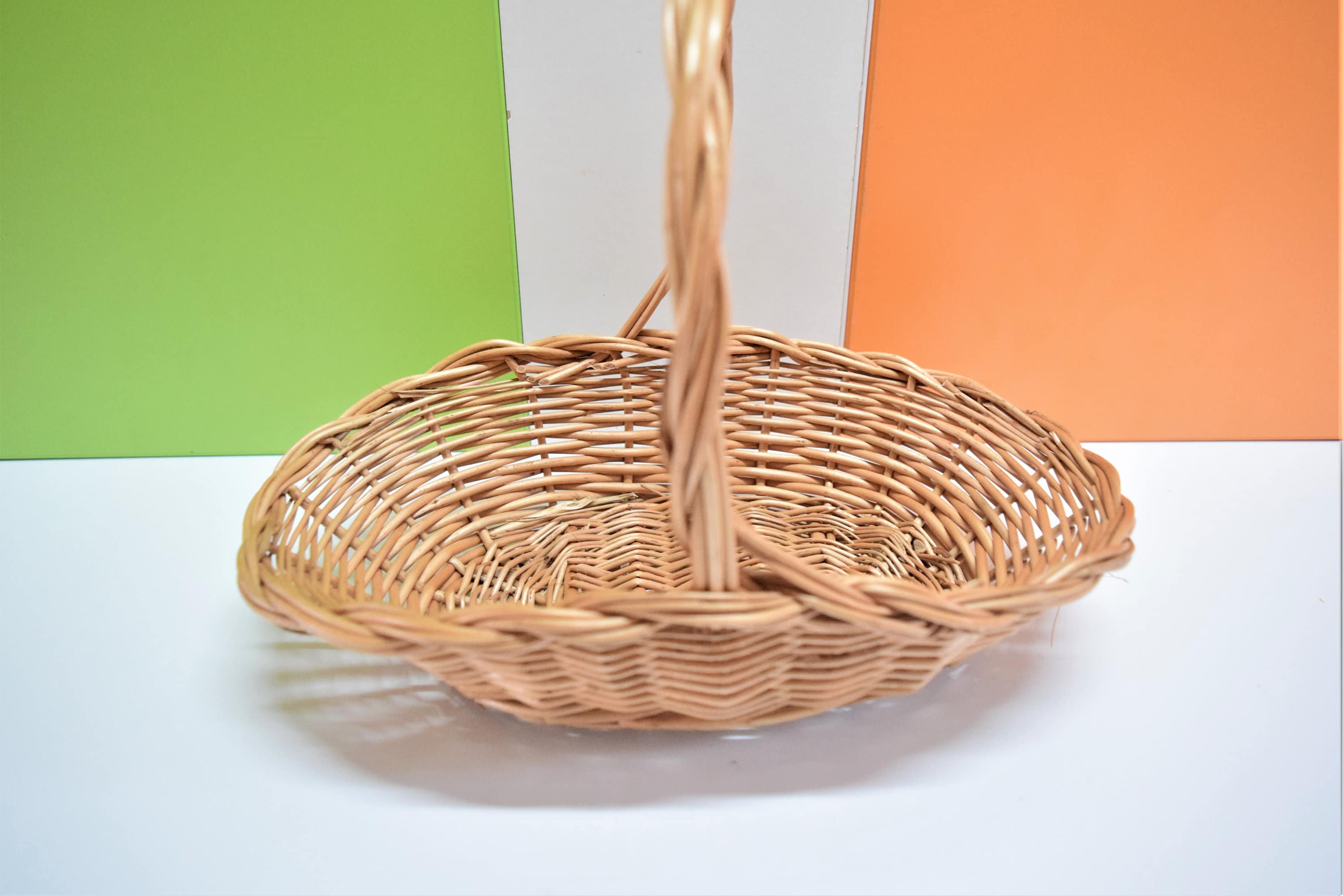 TIFFANY 2x Flower Gathering Baskets Wicker Basket Woven - Etsy