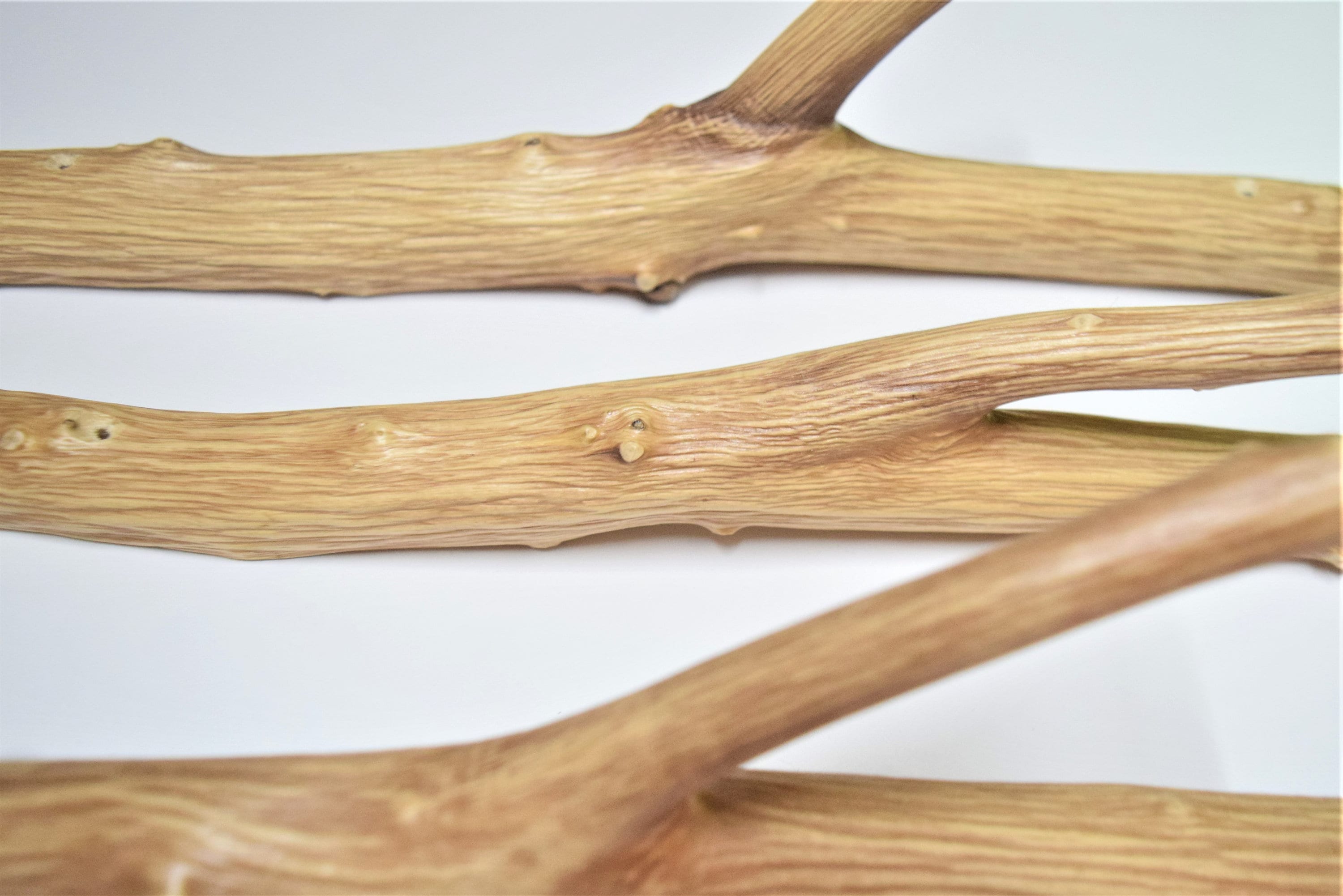 3x large tree branch hook solid natural wood set of 3 wooden | Etsy