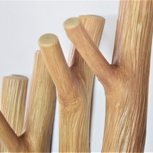 Self Adhesive Small Tree Branch Hook, Solid Wood, Wooden Hangers, Wood ...