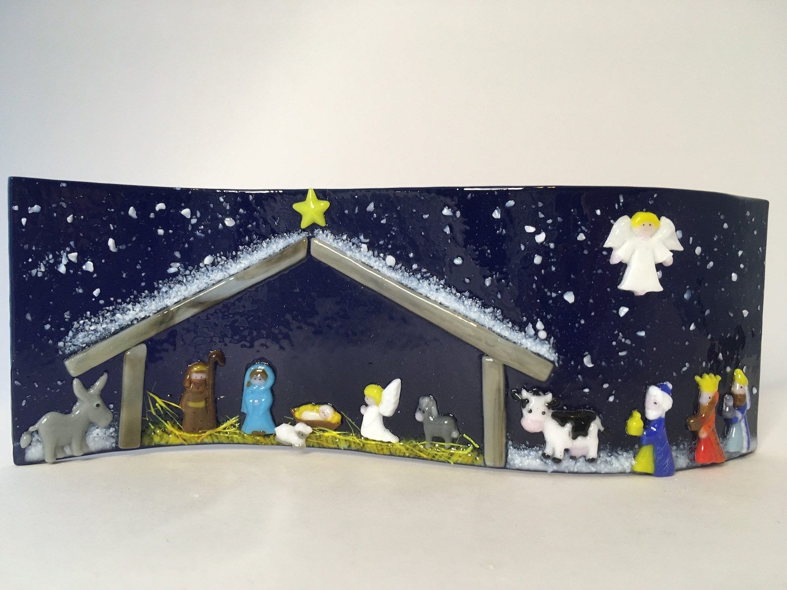 Nativity Crib Scene Mary Joseph Jesus Sheep Donkey and Cow - Etsy UK