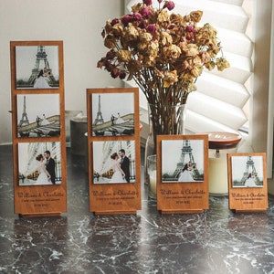 Custom Photo on Acrylic, Wood Frame With Your Photos, Anniversary Gift ...