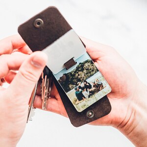 Man Accessory Leather Keychain With Photo Photo Keychain Gift ...