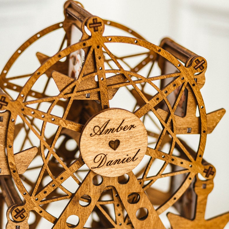 Custom Wooden Ferris Wheel Wedding Photo Gift for Couple Personalized ...