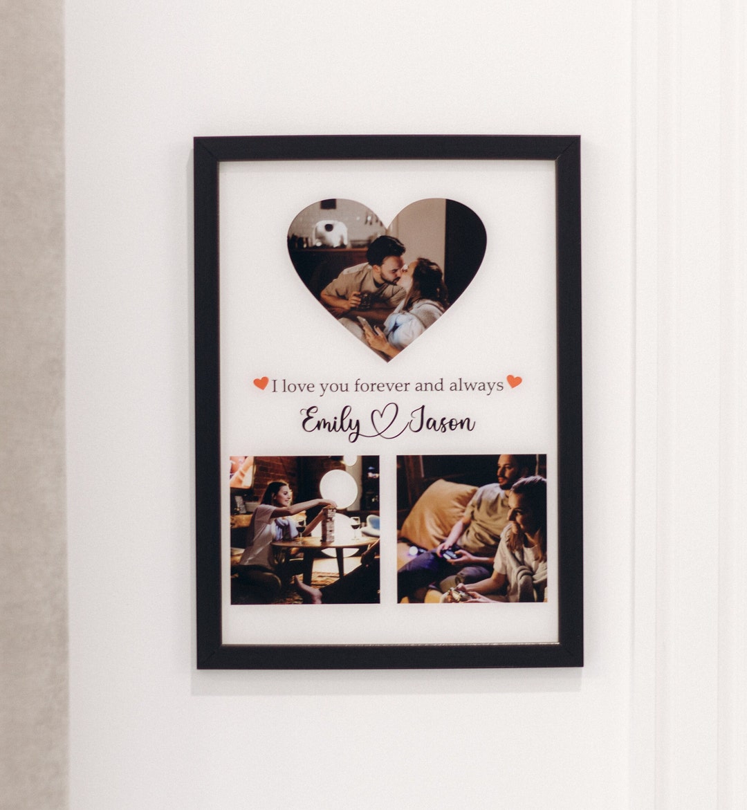 Unique Couple Picture Photo Frame Anniversary Gift Personalized Custom ...