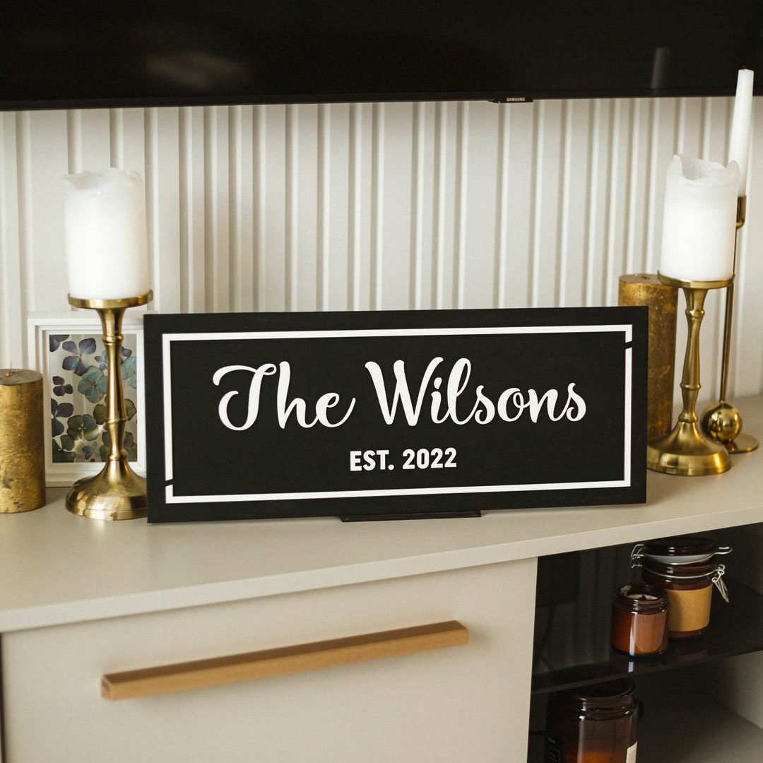Personalized Wooden Last Family Sign Unique Wedding Gift for Couple ...
