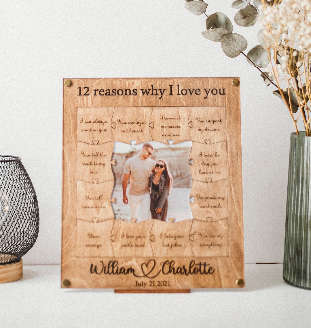 Personalized 12 Reasons Why I Love You Birthday Gift for Boyfriend ...