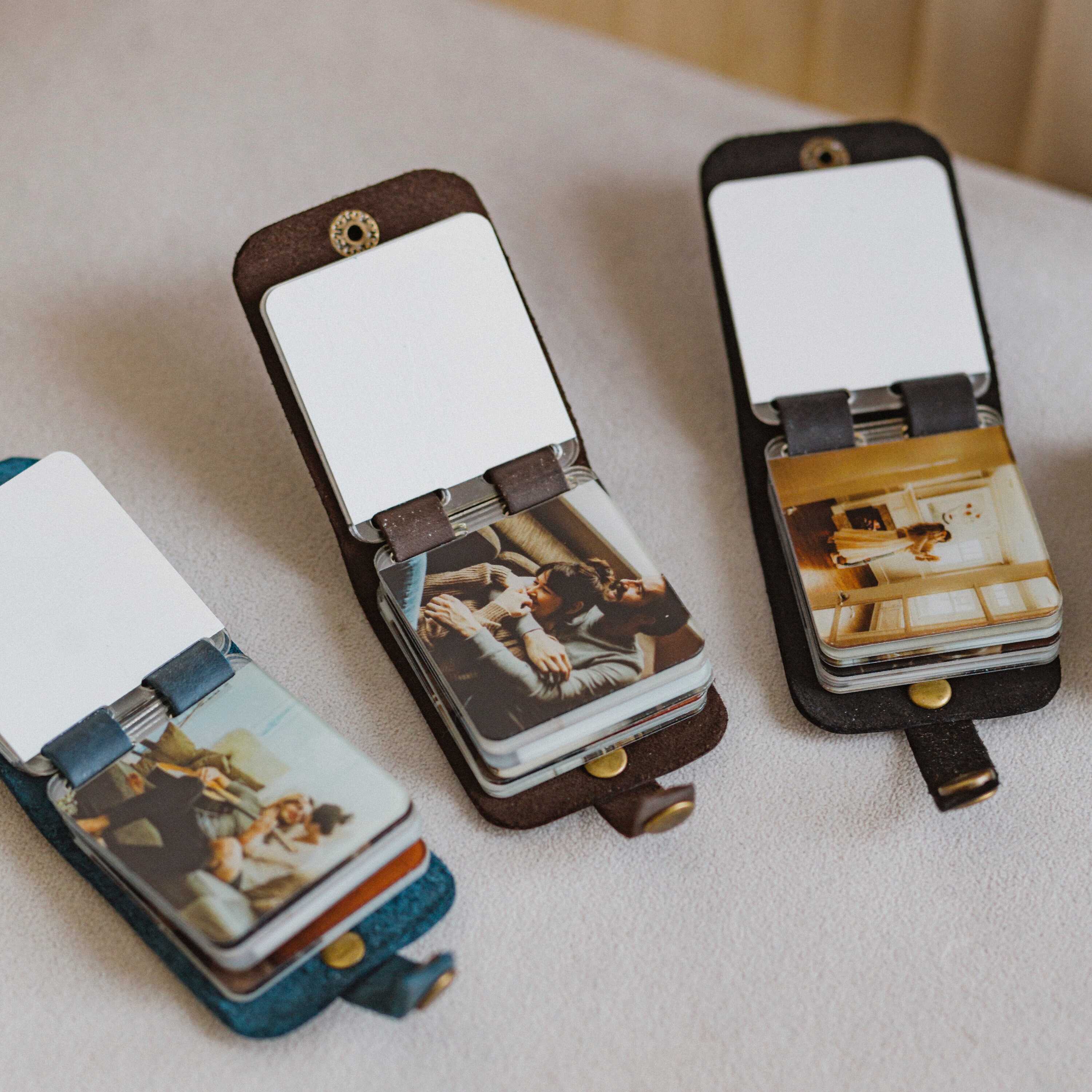 Custom Leather Mini Personalized Photo Album Small Photo - Etsy